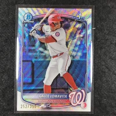 2025 Bowman Baseball CALEB LOMAVITA Chrome Prospect 1st Bowman Wave 252 ...