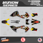 Graphics Kit for Husqvarna TE150 TE250 TE300 (2017-2019) Vizion-Gold | eBay