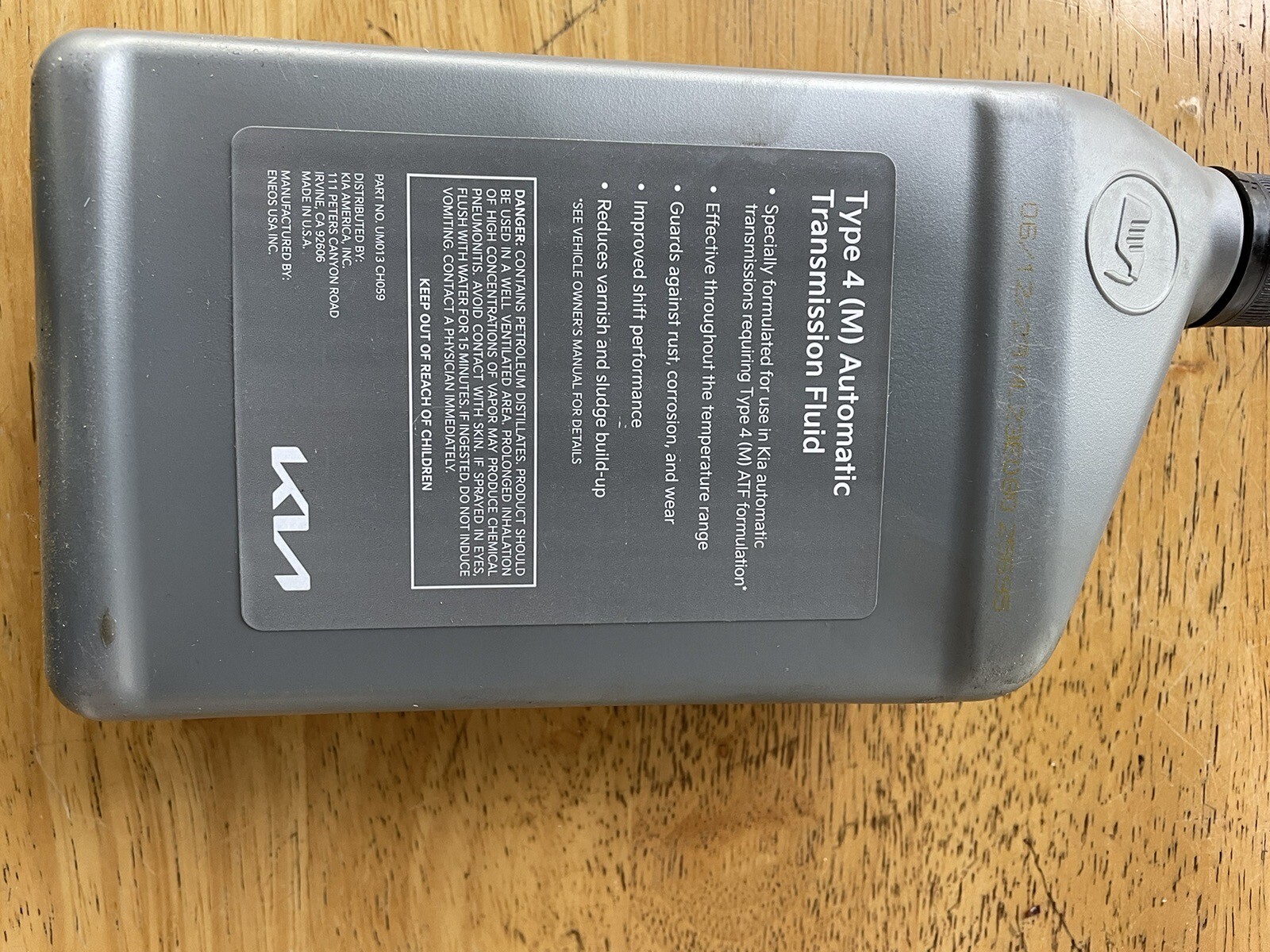 Kia OEM Type 4 Automatic Transmission Fluid 1 QT Um013 Ch059 for sale ...