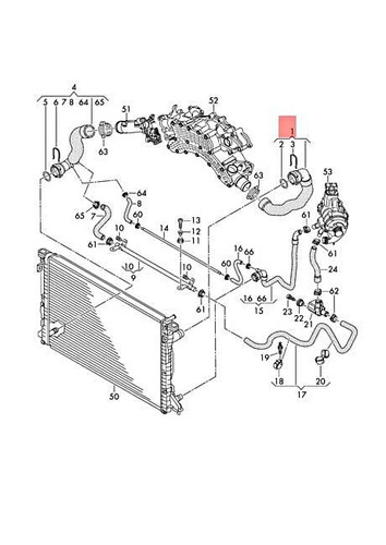 Genuine AUDI VW Audi Q8 Coolant Hose With Quick Release Coupling ...