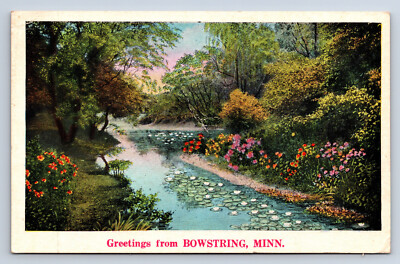 Vintage Postcard Greetings from Bowstring MN Landscape 1938 Nyce Q30 | eBay