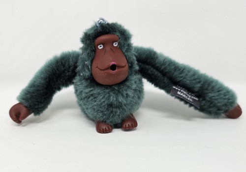 NEW KIPLING Fuzzy Gorilla Monkey BAG CHARM/KEYCHAIN "MARCEL” Green | eBay