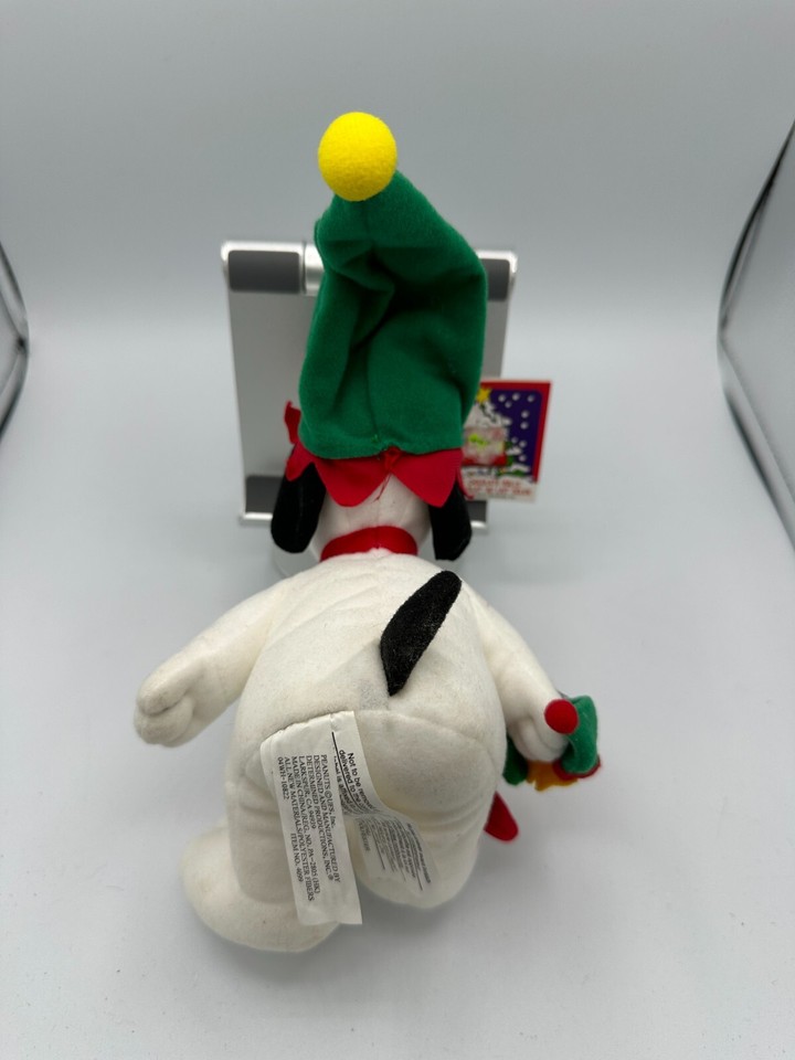 Whitmans Snoopy Woodstock Elf Stocking Plush Peanuts Stuffed Animal | eBay
