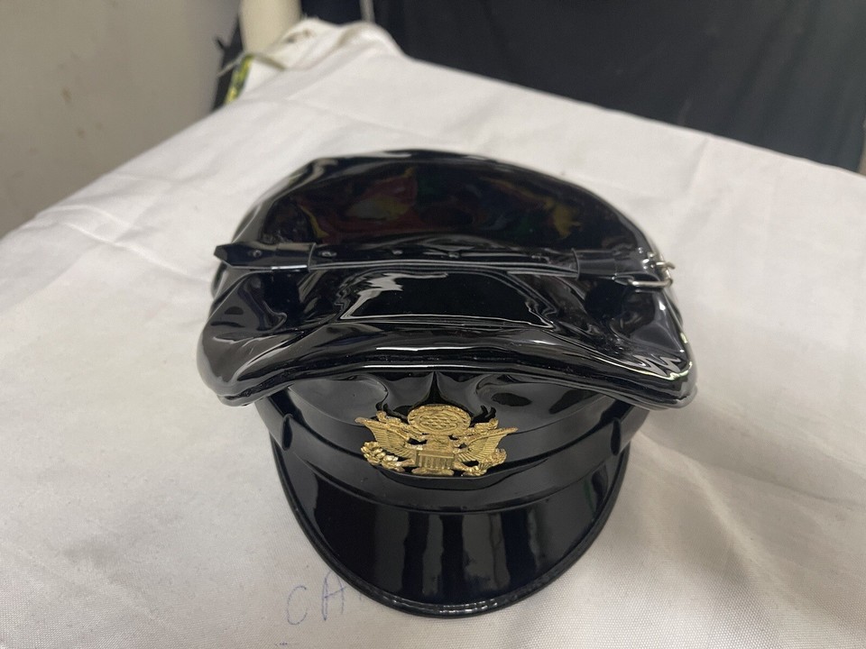 Finest Soft Shinny PVC Muir cap peaked cap biker cap officer cap | eBay