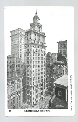 GILLENDER BUILDING NEW YORK CITY NEW YORK BLACK AND WHITE POSTCARD NEW ...