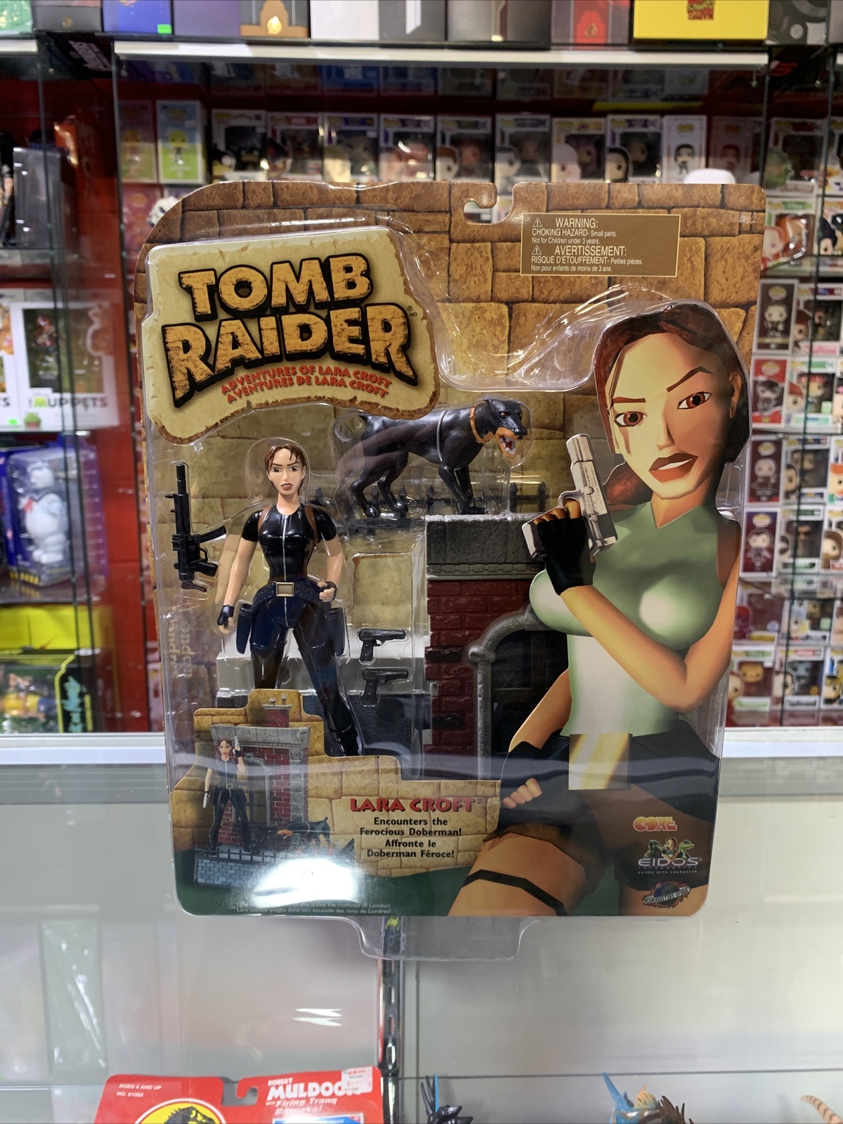 Playmates Toys Lara Croft Tomb Raider Action Figure London Doberman Dog ...