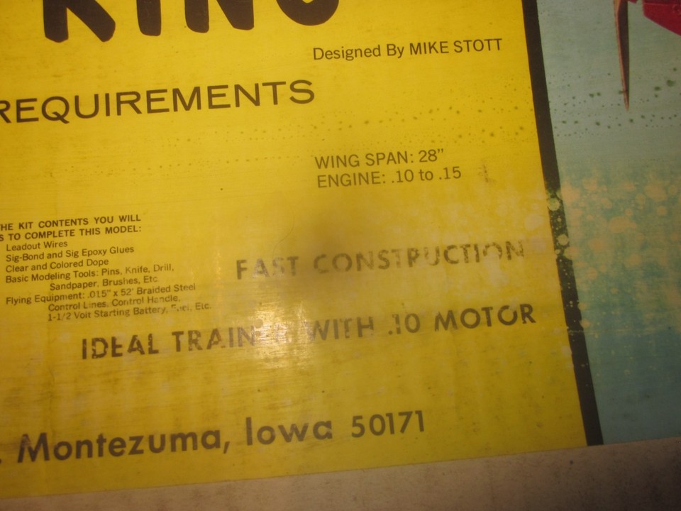 Sig Shoestring CL kit 28 inch wingspan PLEASE READ | eBay