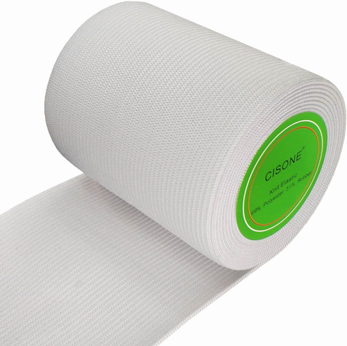 Knit Elastic 3 Inch Wide White Heavy Stretch High Elasticity Knit ...