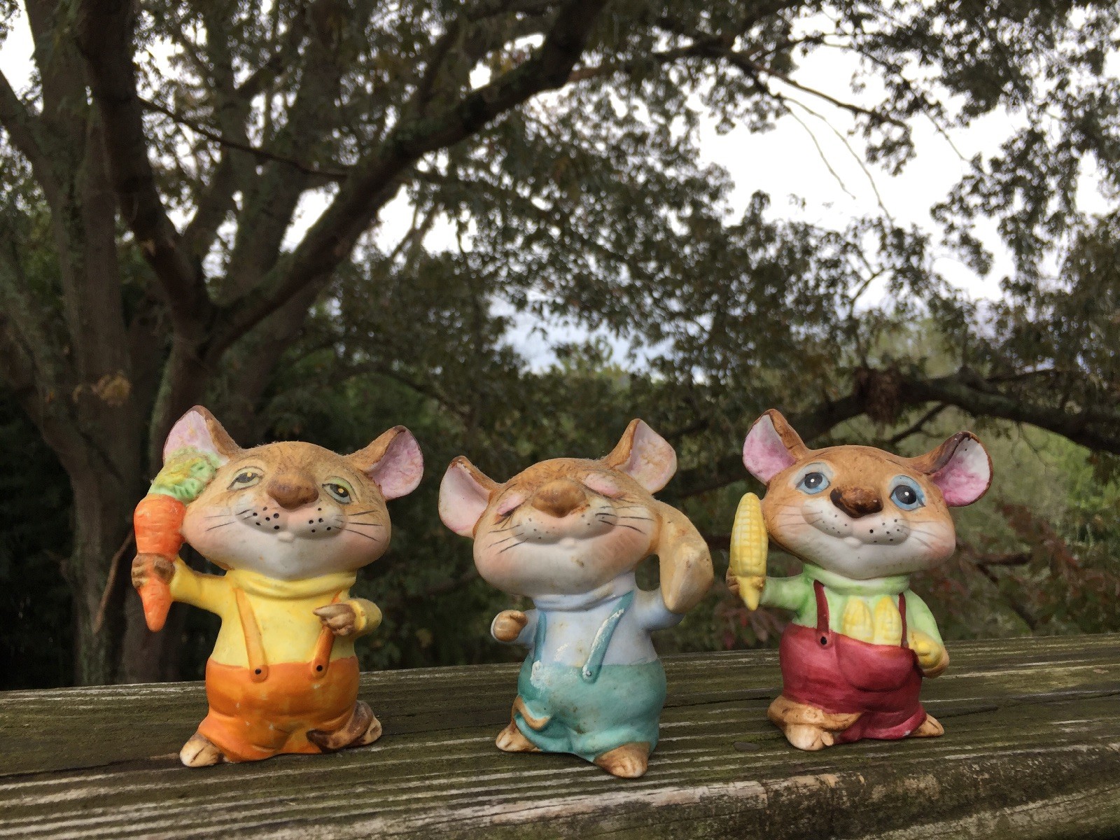 Vintage 4" HOMCO Field Mice TROLL Mouse Vegetables Carrot Corn RARE ...