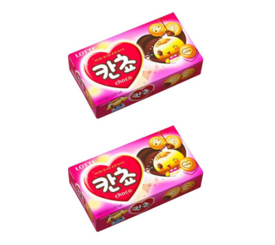 Korean Snack LOTTE KANCHO 40g x 2Pack Crispy and Delicious Choco Ball ...