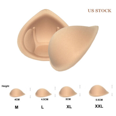 Breast Forms Enhancer Pair of Sponge Foam Bra Inserts Fake Boobs Mastectomy | eBay