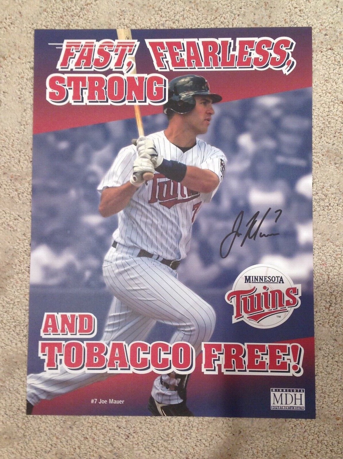 Minnesota Twins Joe Mauer Posters Major League Baseball, 22x16 Inches ...
