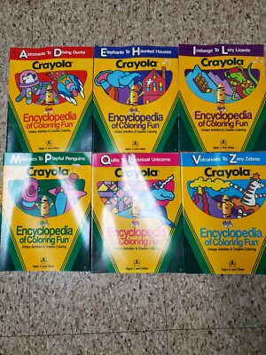 1988 Crayola Encyclopedia Of Coloring Fun Unique Activities & Creative ...