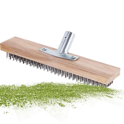 Wire Broom Brush Professional Heavy-Duty Outdoor Broom Head With Stiff ...