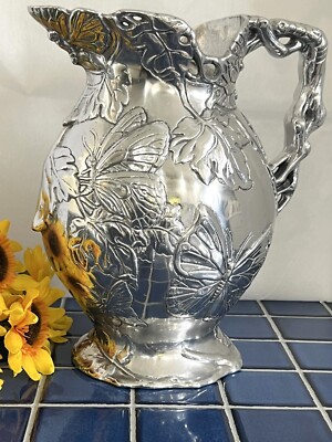 1999 Arthur Court BUTTERFLY Handcrafted Aluminum Pitcher - Beautiful | eBay