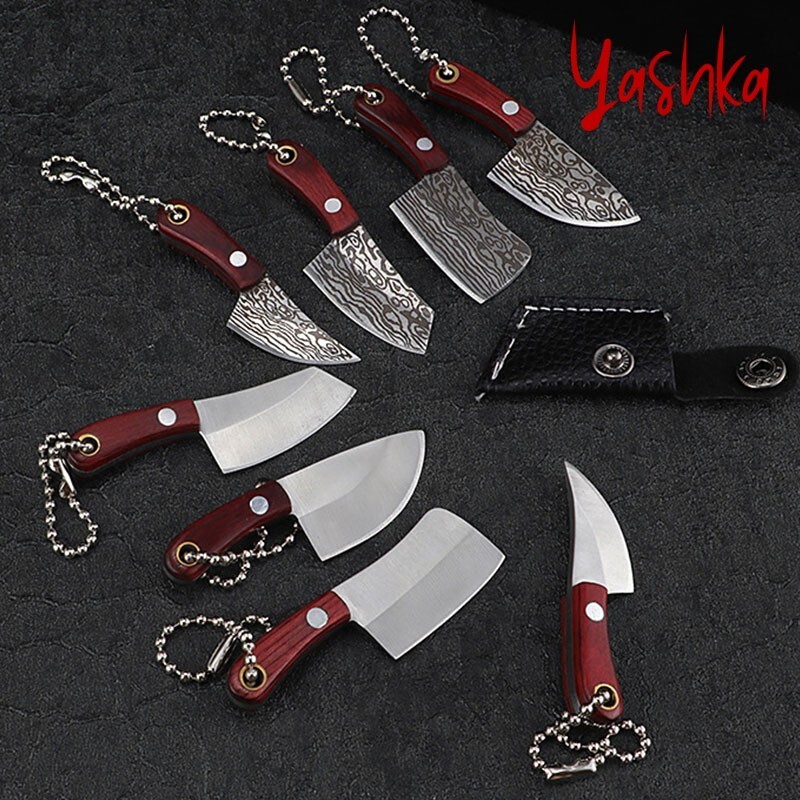 Keychain Knife Mini Hunting Knife Fixed Blade Home Outdoor Tool Pocket ...