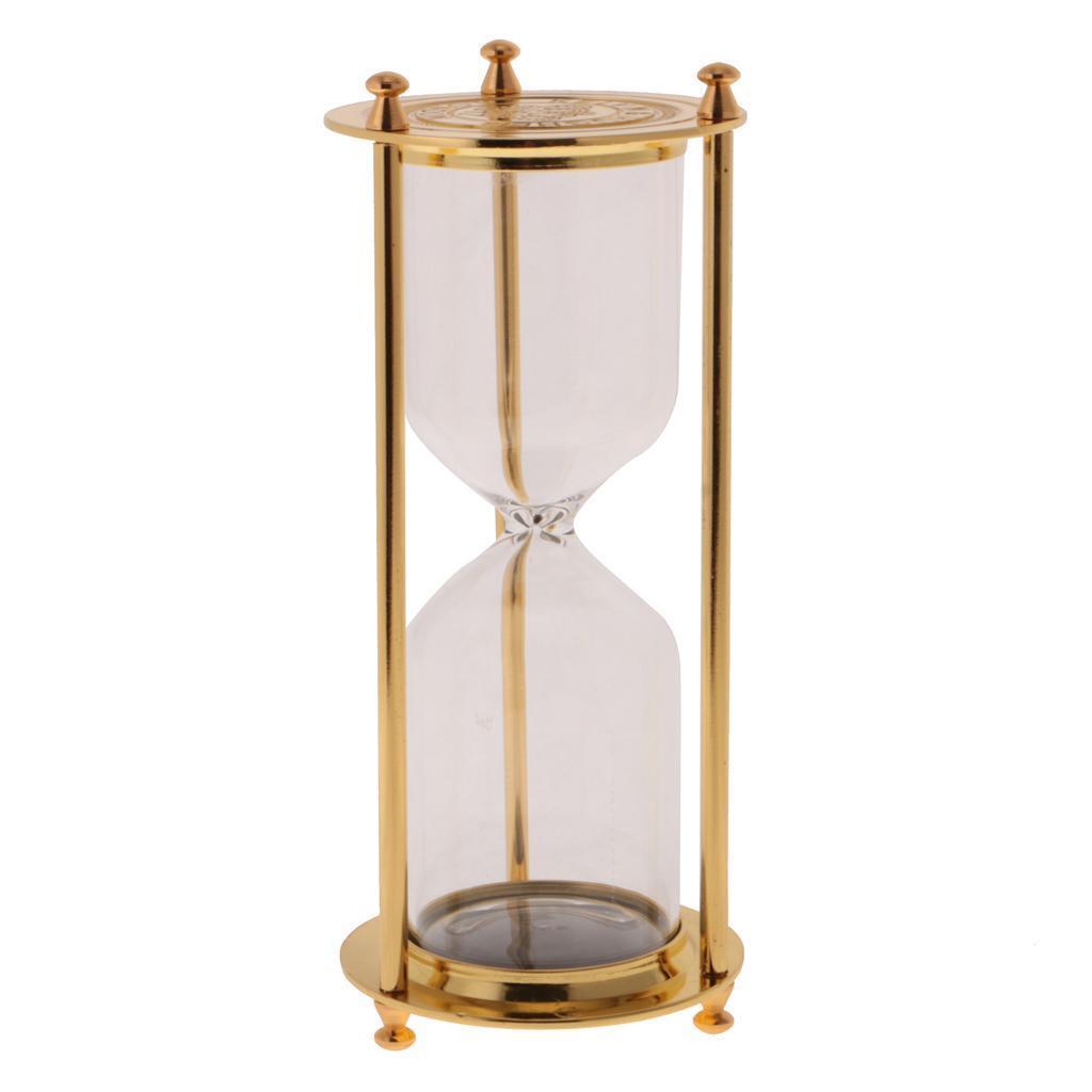 Metal Empty Sand Timer WITHOUT SAND Hourglass Home Office Decor Gold S ...