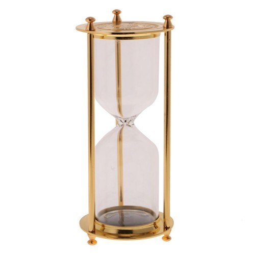 Metal Empty Sand Timer WITHOUT SAND Hourglass Home Office Decor Gold S ...