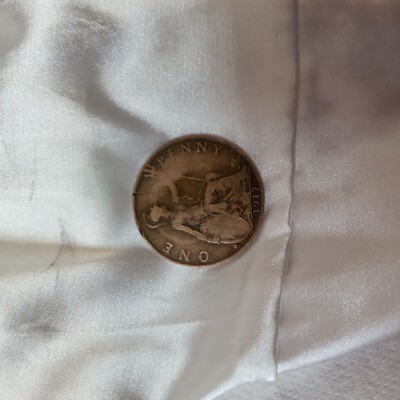 1917 KING GEORGE ONE PENNY COIN (VERY RARE). | eBay UK