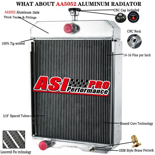 4-Row Aluminum Radiator fit IH Farmall 460 560 370413R92 370415R92 ...