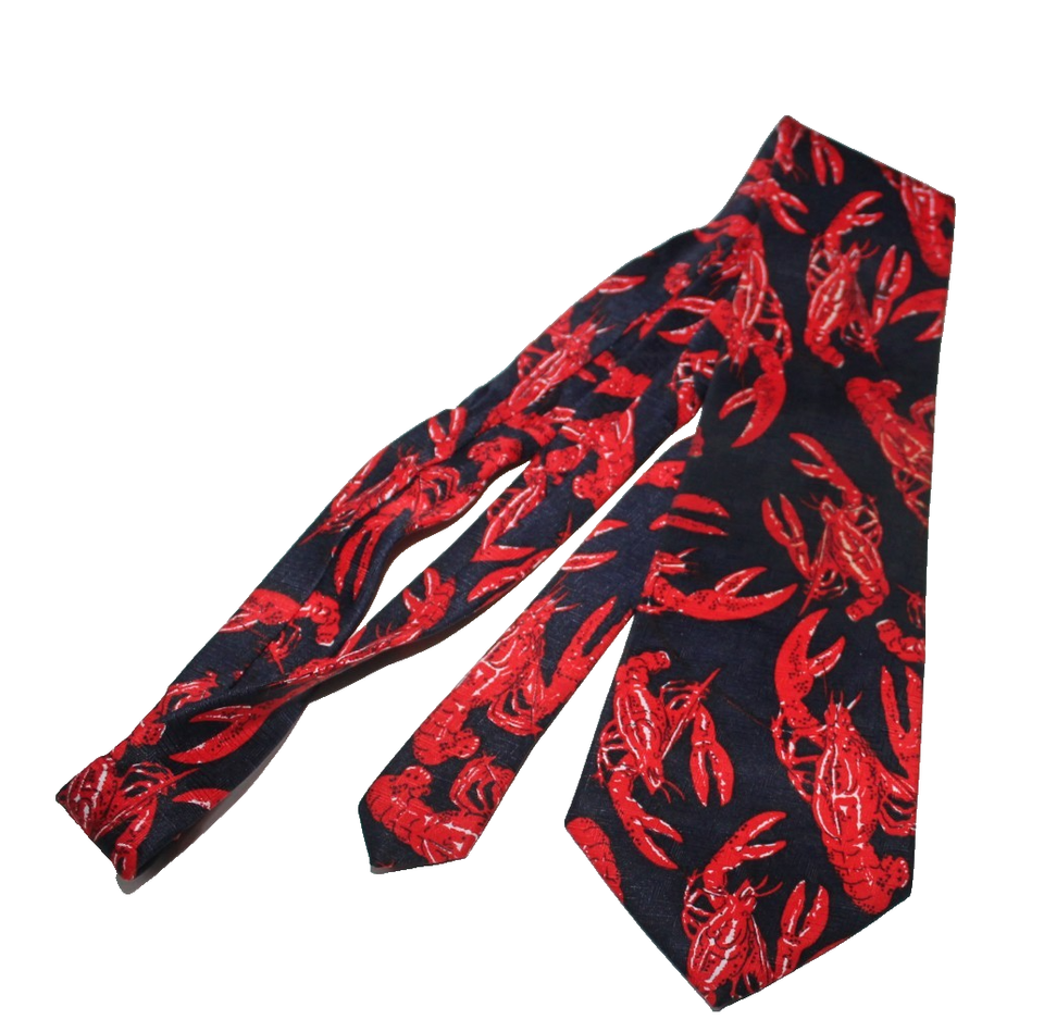 Navy Blue Red Lobster Tie Maine Preppy Old Money Ivy Style New England ...