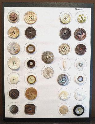 Collector's Card of 30 Antique Shell Buttons, Carved. Mediums. | eBay