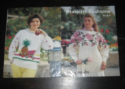 Starlette Fashions BOOK 2 patterns Mary Maxim COWS pullovers PENGUIN ...