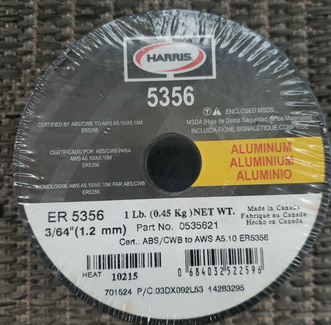Harris 5356 Aluminum Solid MIG Welding Wire 3/64" - 1 lb. | eBay