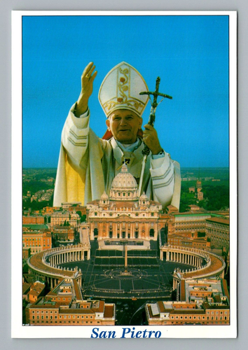 Catholic Pope- Saint Peter Looking Over Vatican City Vintage Postcard ...