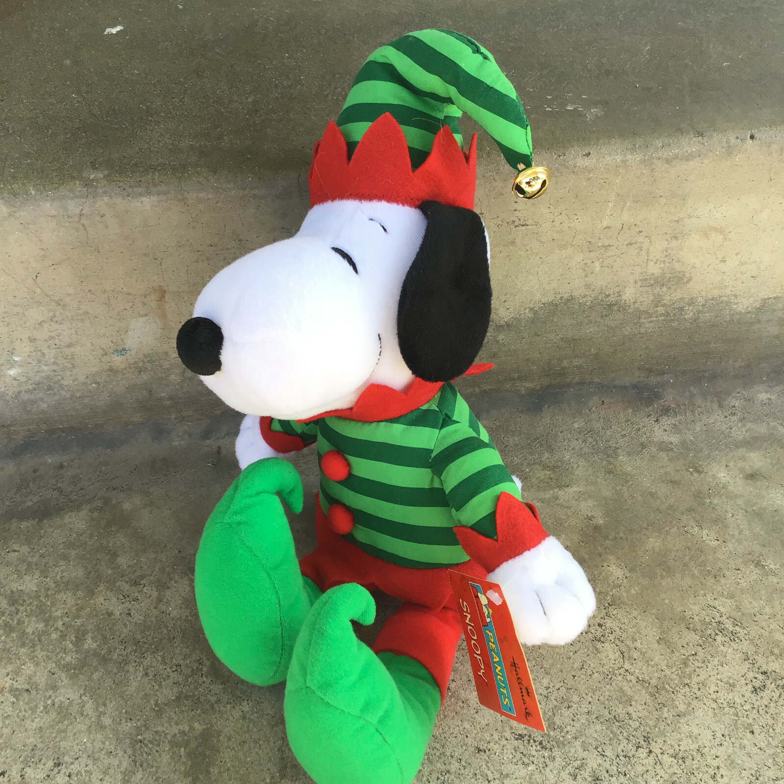 Hallmark Snoopy Christmas Plush Santa Elf Stuffed Animal Beagle Dog ...