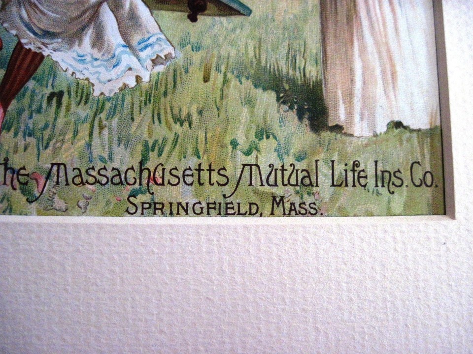 August 1890 Ad Calendar for "Mass. Mutual Life Ins. Co." Already In ...