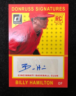 BILLY HAMILTON 2014 PANINI DONRUSS ROOKIE RC AUTOGRAPHED SIGNED AUTO ...