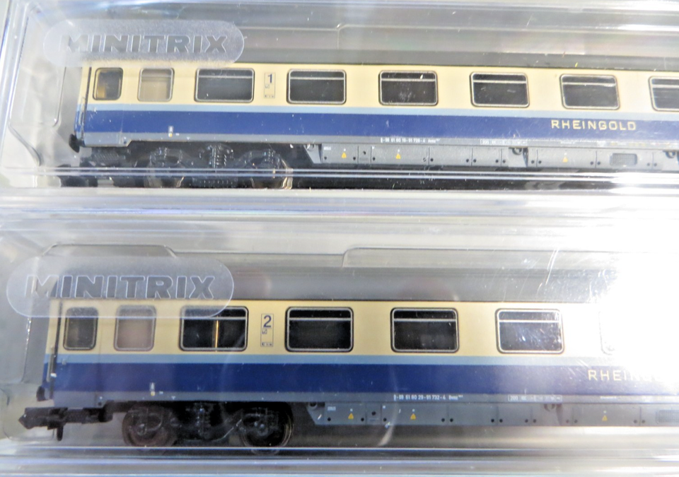 Minitrix 15860.001 N Express Train Wagon Set " Rheingold " With Tail ...