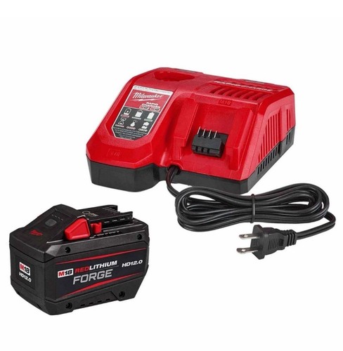 Milwaukee M18 FORGE 12.0 Ah Battery 18V + Rapid Charger 48-59-1813GB ...