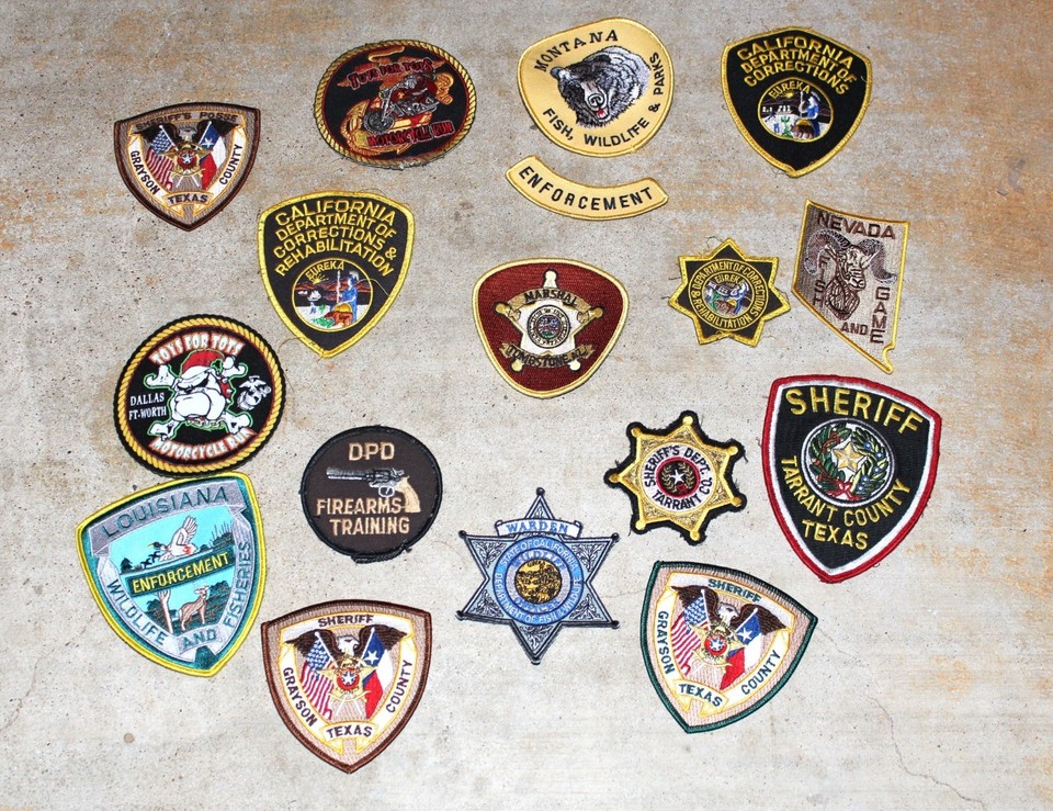Collection of Various Law Enforcement Patches - Police, Game Warden ...