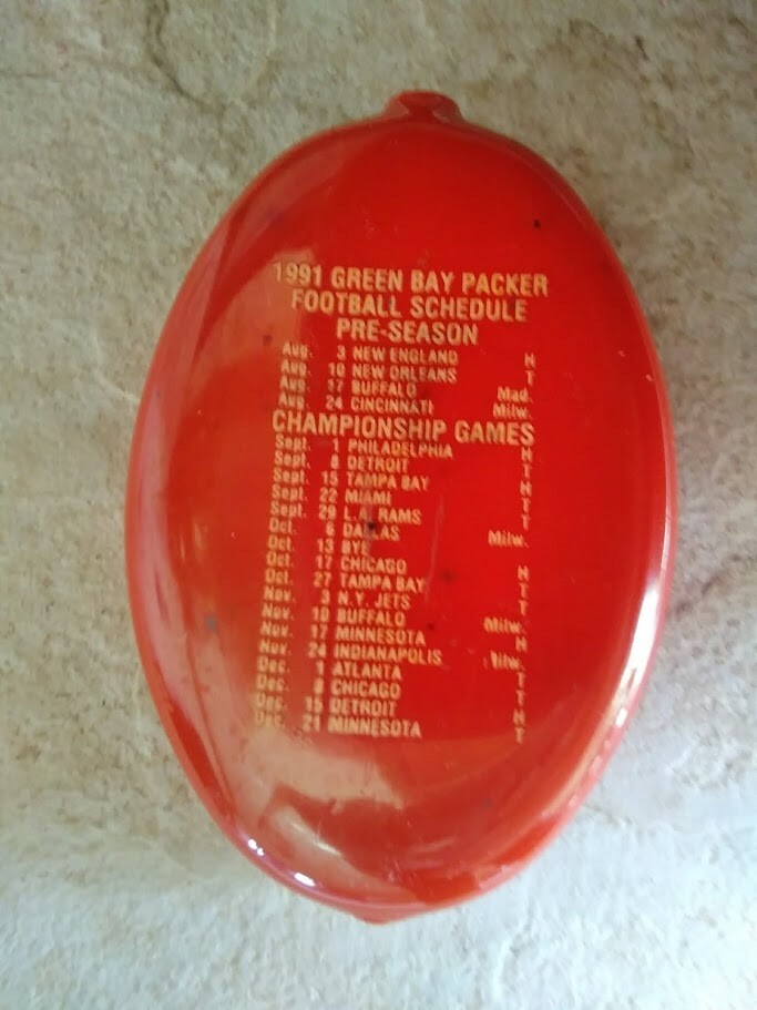 Old Vintage Green Bay Packers 1991 Coin Purse Pocket Schedule | eBay