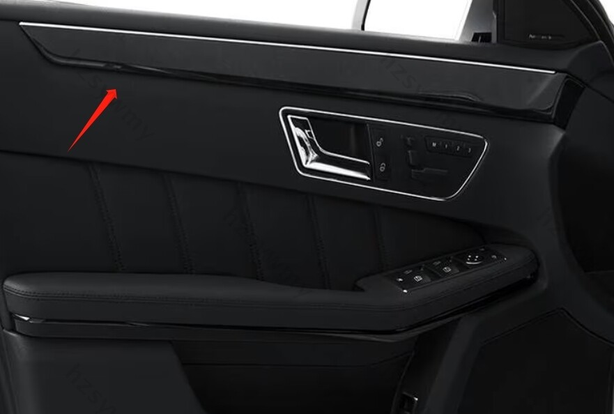 Fit For Mercedes Benz E 2010-2016 Wood Grain ABS Inner Door Panel Strip ...