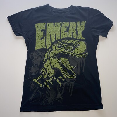 Emery Rock Band Dinosaur Hot Topic Scene Style Black T-Shirt Size Youth ...