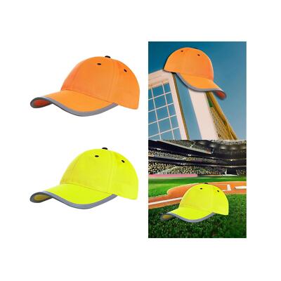 High Visibility Baseball Cap Bright Neon Color Washable Men Fluorescent ...