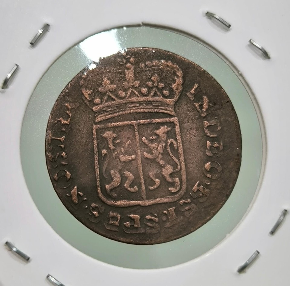 1788 Dutch Netherlands Voc Duit New York Penny GELDERLAND GRADE Coin ...