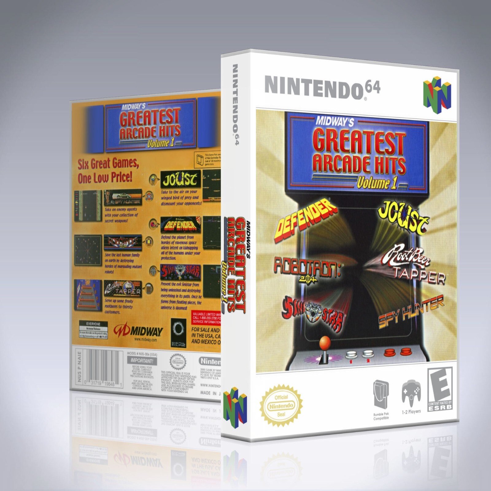 Nintendo 64 Case - NO GAME - Midways Greatest Arcade Hits | eBay