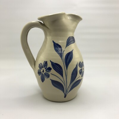 Hand Thrown Natural Cobalt Blue Glazed Pitcher by Williamsburg Virginia ...