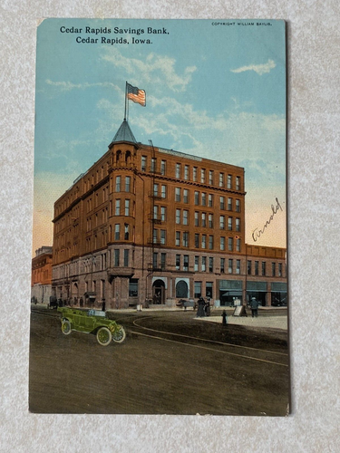 G1739 Postcard Cedar Rapids Savings Bank IA Iowa | eBay