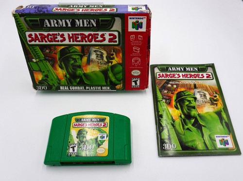 Army Men Sarge's Heroes 2 for Nintendo 64 (N64) COMPLETE! CIB ...