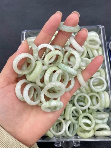 Handmade Serpentine Jade Ring Retro Classic Geometric Natural Jewelry One Size | eBay