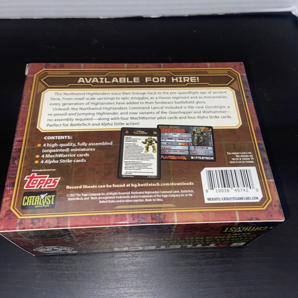 Northwind Highlanders Command Lance Battletech Miniatures Game Catalyst ...