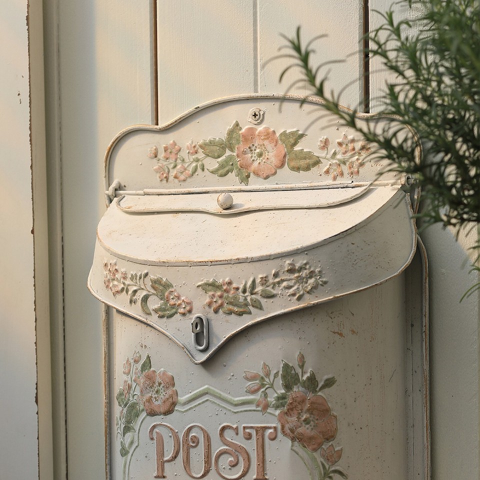 Vintage Rustic Letter Box Post Box Wall Mounted Decorative Metal ...