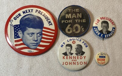 Vintage Pinback Button Lot JOHN F. KENNEDY | eBay