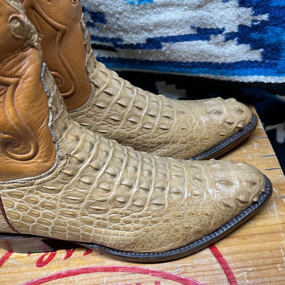 Lucchese Handmade Classics Alligator Skin Brown Cowboy Boots Size 9.5D ...