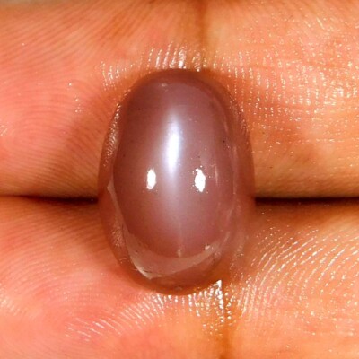 11.1Cts. 100% Natural RED Silky MOONSTONE Oval Cabochon Loose Gemstone ...